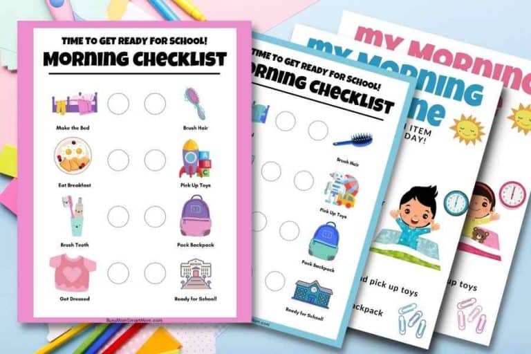 Morning Routine Chart (5 Amazing Printable Morning Routine Charts for ...