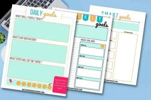 8 Free Goal Setting Worksheets (For Moms and Kids!) - Busy Mom Smart Mom
