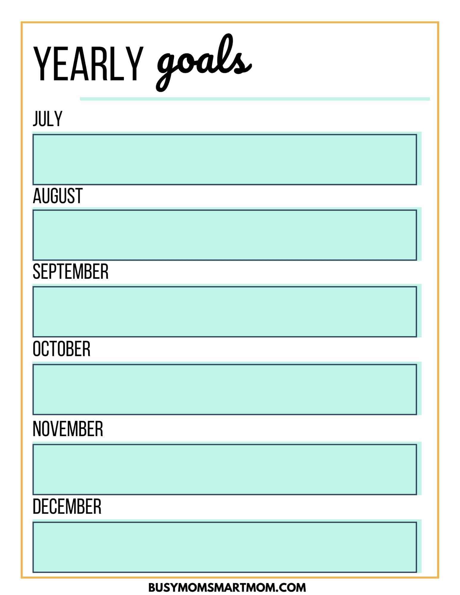 8 Free Goal Setting Worksheets (For Moms and Kids!) - Busy Mom Smart Mom