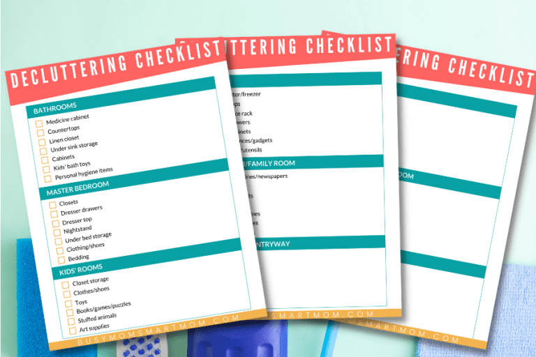 Declutter Your Home Checklist (10 Free Decluttering Printables!) - Busy ...